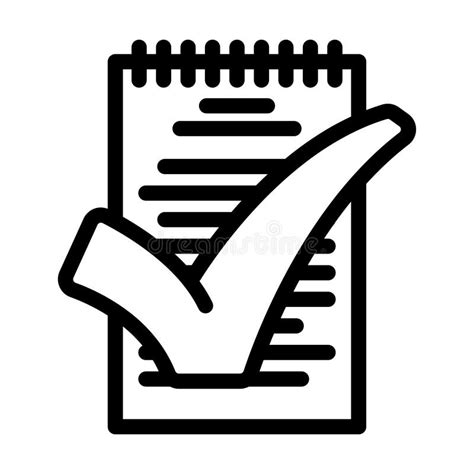 Notepad Check Mark Icon Color Illustration Stock Vector Illustration Of Green Good 339190573