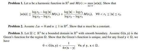 Solved Problem Let U Be A Harmonic Function In R And Chegg