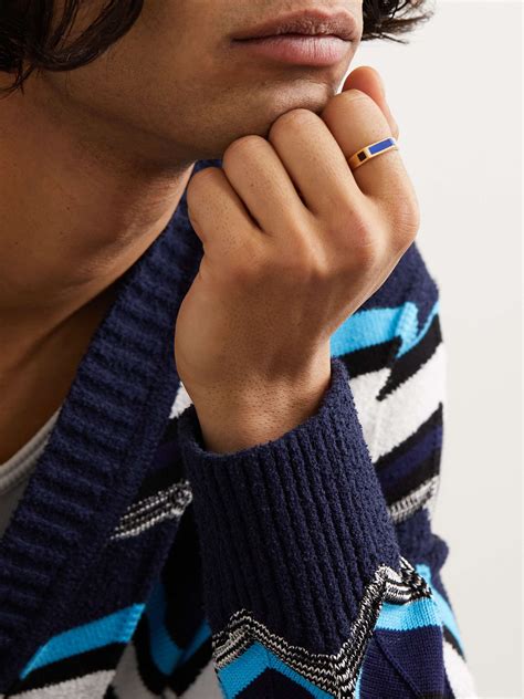 Gold Gil Gold Lapis Lazuli Ring Varon Mr Porter