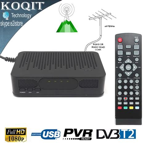 FTA H 264 MPEG 4 HD Digital Terrestrial DVB T2 DVB T CONVERTOR TV Tuner 1080P Receiver Set Top