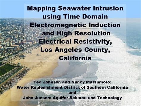 Mapping Seawater Intrusion Using Time Domain Electromagnetic Induction