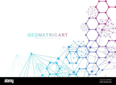 Modern Futuristic Background Of The Scientific Hexagonal Pattern Virtual Abstract Background
