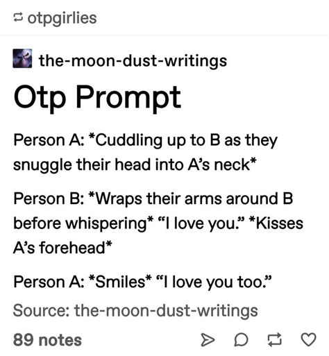 Otp Prompt Writing Inspiration Prompts Writing Dialogue Prompts