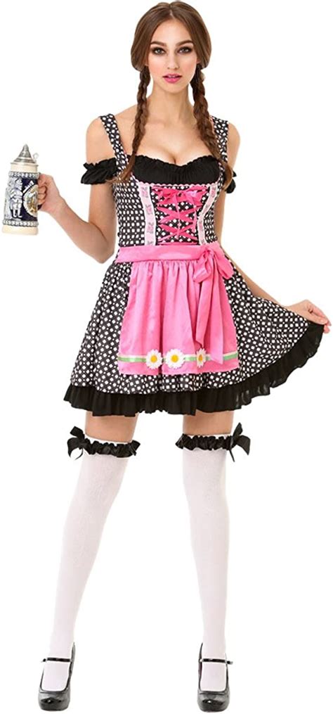 Oktoberfest Beer Maid Womens Halloween Costume Sexy Bar Maid