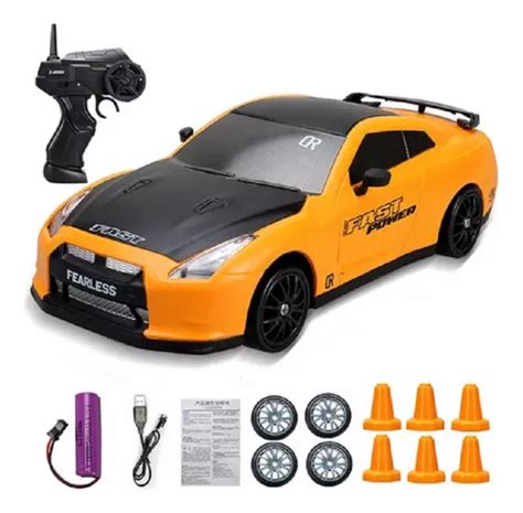 Skyline Gtr R Drift Rc Carrinho Controle Remoto Bateria
