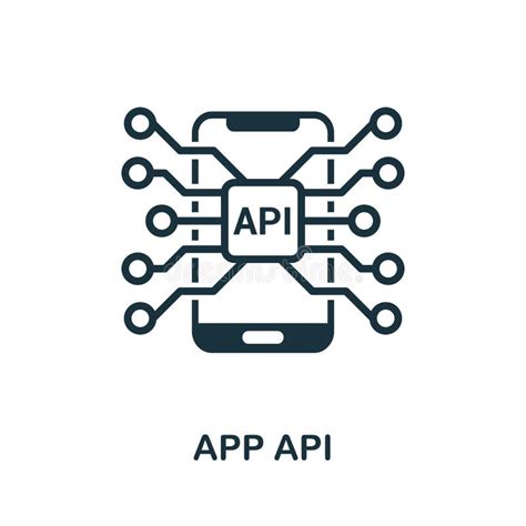 App Api图标 App Development集合中的简单元素 模板信息图形的填充应用程序api图标 库存例证 插画 包括有 符号
