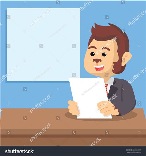 Monkey News Anchor Illustration Design Stock Vector Royalty Free