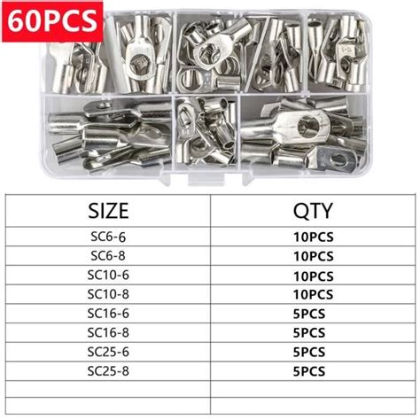 COSSE ELECTRIQUE 60pcs No Tube Bornes De Nez De Fil De Type SC 140