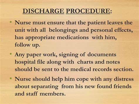 Admission And Discharge Procedure Pptx