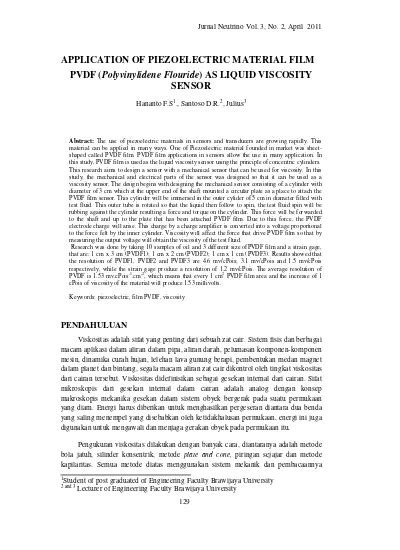 Application Of Piezoelectric Material Film Pvdf Polyvinylidene