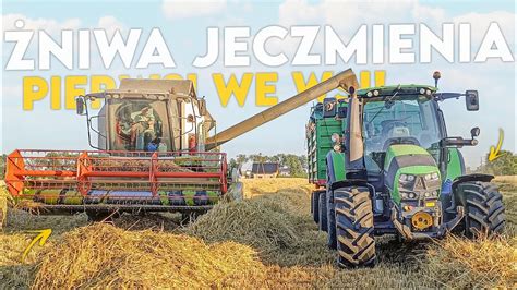Żniwa jęczmienia ozimego 2023 i wieczorne prasowanie słomy YouTube