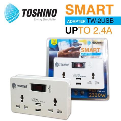ปลั๊กแปลง Toshino Smart Adapter รุ่น Tw 2usb สีขาว Shopee Thailand