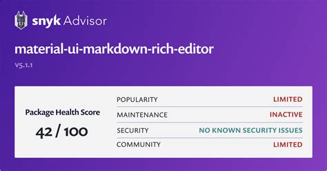 Material Ui Markdown Rich Editor Npm Package Snyk