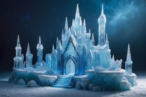 Premium Photo Magical Ice Palace Crystalline Wonders In The Frozen Tundra