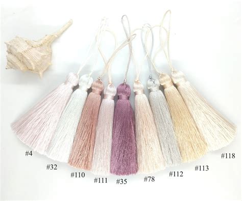 3 Inches Beige Silk Tassels Ecru Tassel White Tassels Decor Tassels