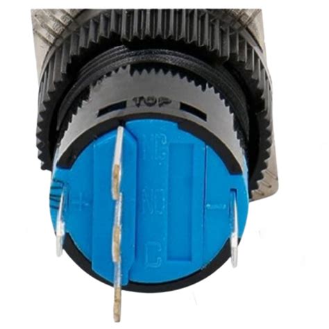 V Dc Mm Plastic Push Button Switch Latching Led Green Color Srk Electronics