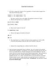 Chapter 9 Exs Docx CHAPTER 9 EXERCISES 1 We Wish To Compare The
