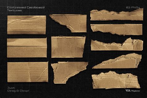 Distressed Cardboard Textures Design Cuts