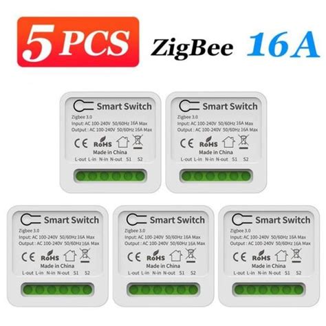 16a 5 Pièces Version Zigbee Mini Interrupteur Bricolage