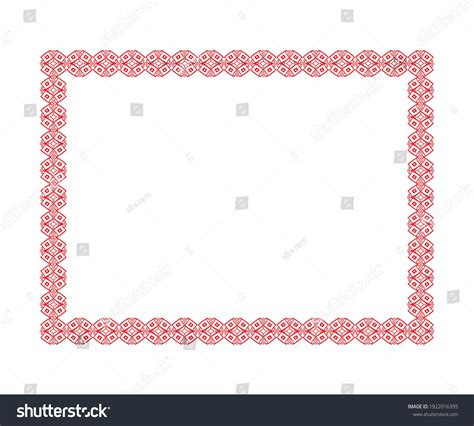 Artistic Creative Red Floral Border Vector Stock Vector Royalty Free Shutterstock