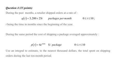 solved question 4 15 points during the past months a
