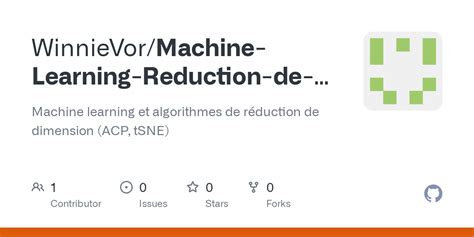 Github Winnievormachine Learning Reduction De Dimension Acp Tsne