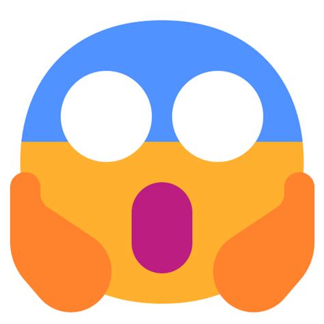 Face Screaming In Fear Flat Icon Fluentui Emoji Flat Iconpack Microsoft