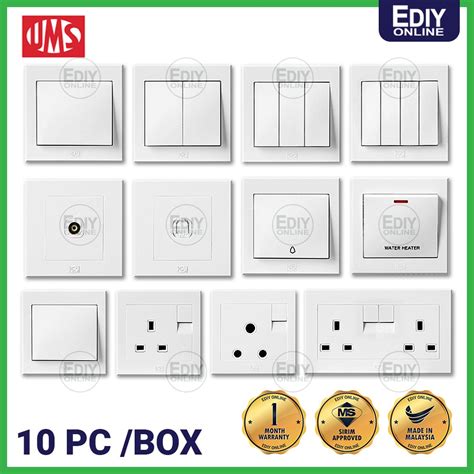 Ums 9 Series Malaysia Switch Socket 1 Box Suis Soket Shopee Malaysia