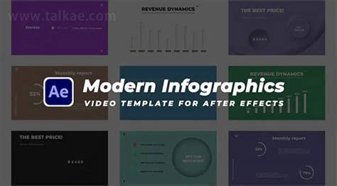 Ae模板 Modern Infographics 现代企业信息数据图表数据统计图表 韬客ae