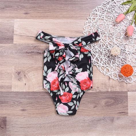 Floral Printed For Girls Beach Swimsuit Girls One Grandado
