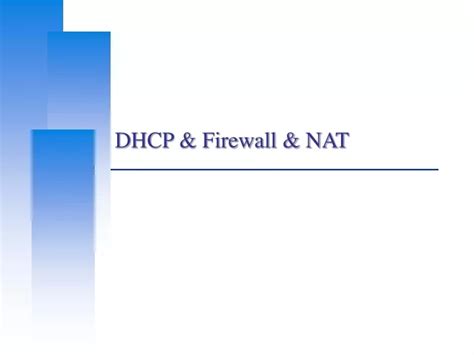 PPT DHCP Firewall NAT PowerPoint Presentation Free Download ID