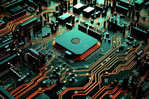 An In Depth Look At An Electronic Circuit Board Showcasing Its Many Parts And A Central