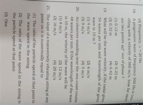The Slope Of A Transversely Vibrating String At Any Point On It Is Numeri