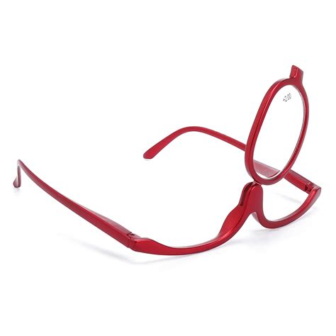 Women Rotatable Magnify Eye Makeup Cosmetic Glasses Reading Glasses