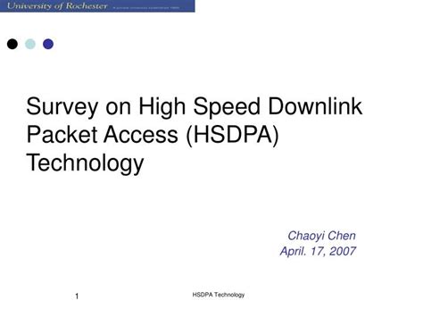 Ppt Survey On High Speed Downlink Packet Access Hsdpa Technology