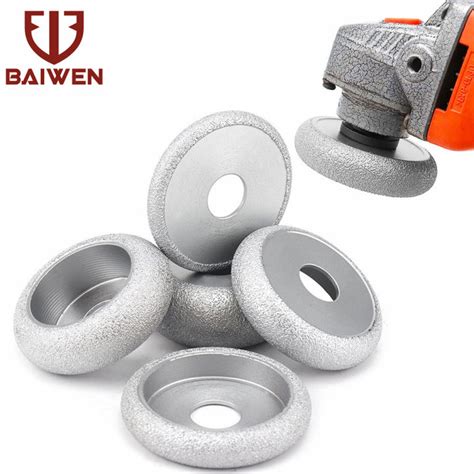 Bai Wen 3 Inch Brazed Diamond Grinding Wheel Roman Column Slotted Stone Grinding Wheel For
