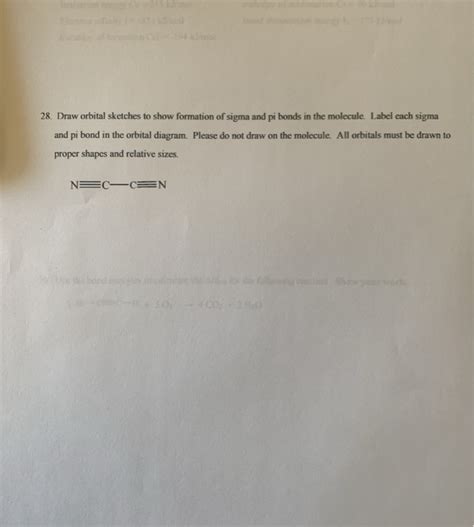 Solved 28 Draw Orbital Sketches To Show Formation Of Sigma