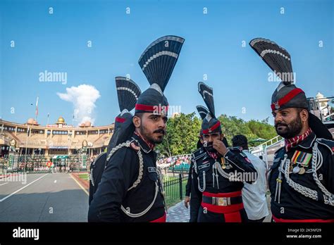 Pakistan Rangers Before The Lowering Of The Flag Ceremony Wagah Border