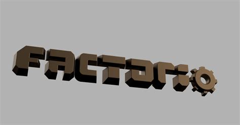 Factorio Logo By David Týř Download Free Stl Model