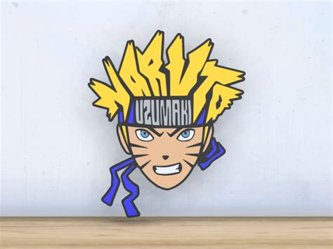 Naruto Uzumaki Layered Word Wall Art By Jf 699 Makerworld Download