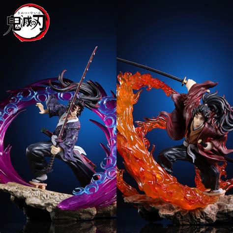 Dämonen töter Klinge Anime Figur Tsugikuni Yoriichi vs Kokushibo Statue