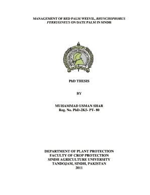MANAGEMENT Of RED PALM WEEVIL RHYNCHOPHORUS FERRUGINEUS On Prr Hec Gov