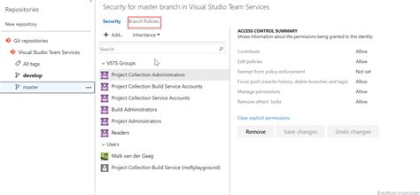 Protect Your Master Branch In Vsts Microsoft Playground