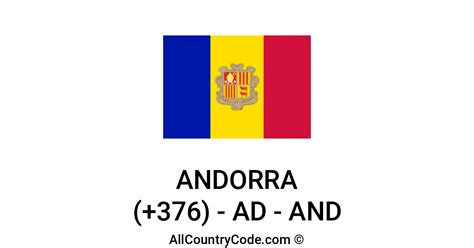 Andorra 376 Ad Country Code And All Country Code