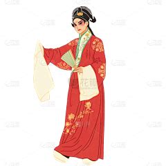 22 花瓣网 陪你做生活的设计师 手绘 京剧人物插画贴纸 生角3