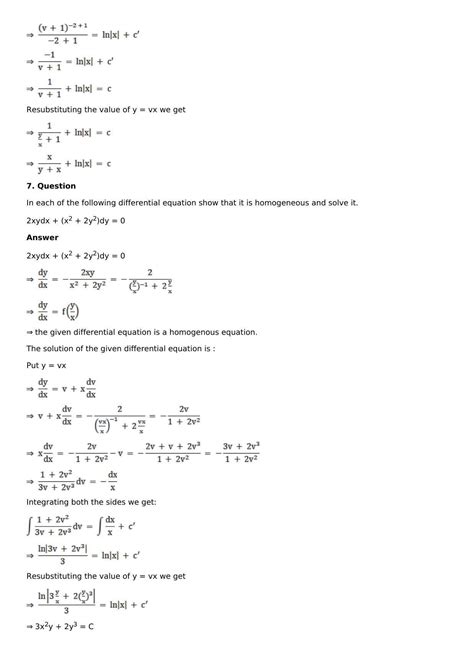 Rs Aggarwal Solutions For 12th Class Maths Chapter 20 Homogeneous