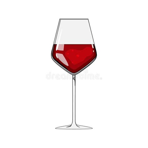 Tumbler Wine Glass Cartoon Vector Illustration Stock Vector