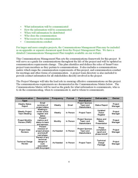 Project Management Plan Free Download