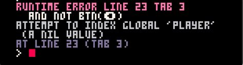 Does Anyone Know What S Wrong With The Code R Pico8