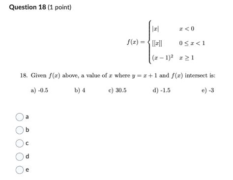 Solved Question 18 1 Point